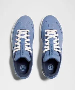 Lululemon Cityverse Cotton Canvas Sneakers - Washed Denim/antique White/club Blue