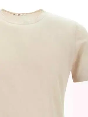 KANGRA Crew-neck Cotton T-shirt - Neutrals