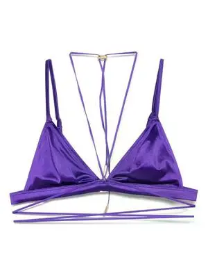 MAISON CLOSE Glow Triangle Bikini Top - Purple