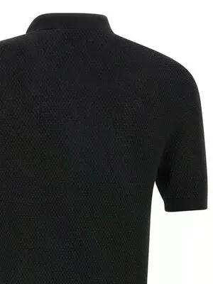 GRAN SASSO Textured-knit Short-sleeve Polo Shirt