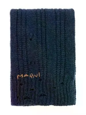 Marni Chunky-knit Scarf - Blue
