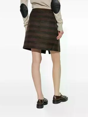 MAISON MARGIELA Asymmetric Striped Mini Skirt
