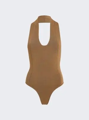 Khaite Toto Bodysuit Beige