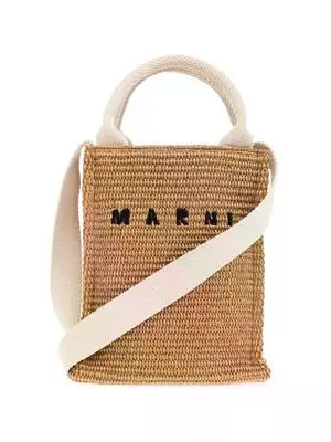 Marni Woven Raffia Tote Bag