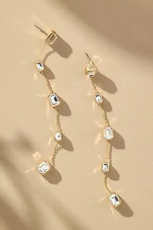 Ettika Crystal Dangle Earrings - Gold