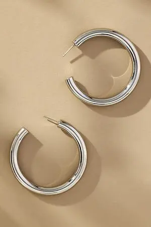 Ettika Hoop Earrings - Silver