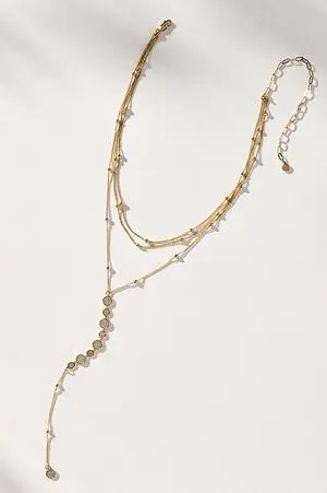 Ettika Bali Dreams Crystal Lariat Necklace - Gold