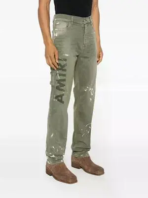 Amiri Logo-print Jeans - Green
