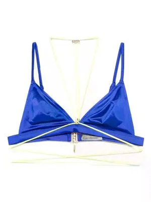 MAISON CLOSE Glow Triangle Bikini Top - Blue