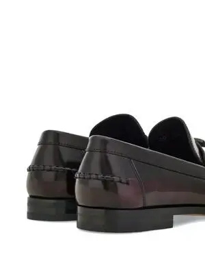 FERRAGAMO Logo-buckle Leather Loafers