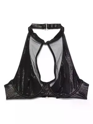 MAISON CLOSE Minuit Foulard Bikini Top - Black