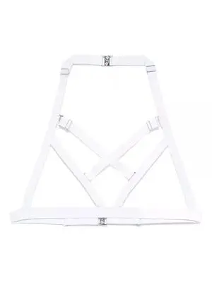 MAISON CLOSE Fatale Open Triangle Bikini Top - White