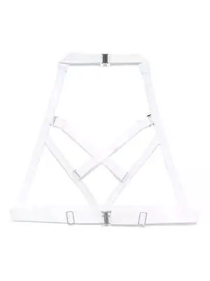 MAISON CLOSE Fatale Open Triangle Bikini Top - White