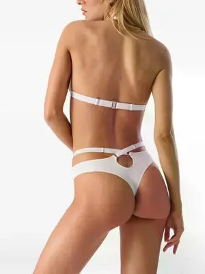 MAISON CLOSE Fatale Open Triangle Bikini Top - White