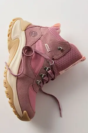Timberland Waterproof Hiking Boots - Medium Pink Suede