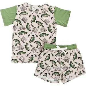 CHARLIE LOU BABY® Shorts And T-shirt Set - Green