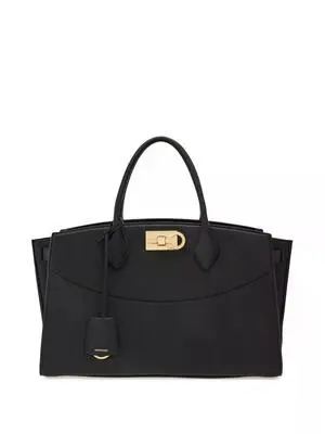 FERRAGAMO Large Soft Studio Tote Bag - Black