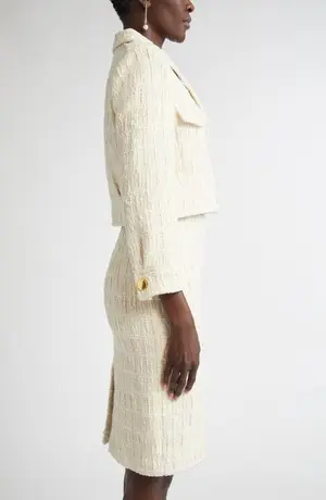 St. John Avery Tweed Crop Jacket