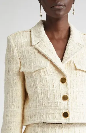 St. John Avery Tweed Crop Jacket