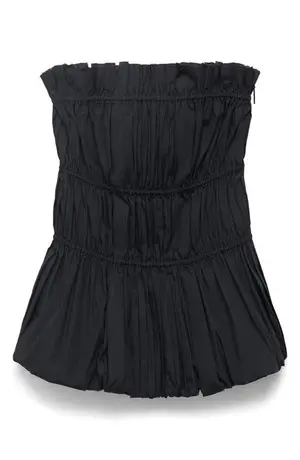 Mango Ruched Strapless Top