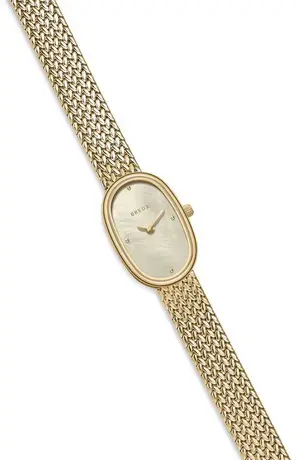 BREDA Jane Tethered Mesh Strap Watch - Gold