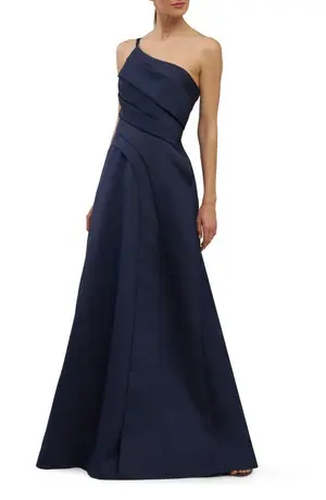 KAY UNGER Jillian One-shoulder Gown