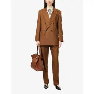 Max Mara Palanca Peak-lapels Wool And Silk-blend Blazer