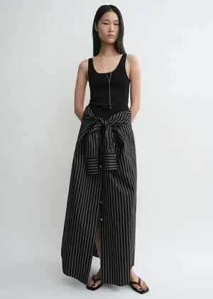 TOTEME Striped Tunic - Black