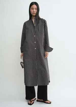 TOTEME Striped Tunic - Black