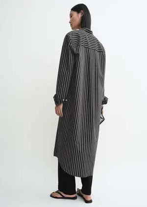 TOTEME Striped Tunic - Black