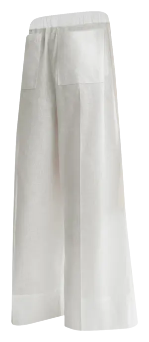 TOTEME Wide-leg Linen-cotton Trousers - White