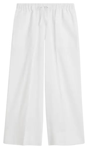 TOTEME Wide-leg Linen-cotton Trousers - White