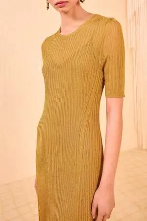 Ulla Johnson Maxine Short Sleeve Knit Maxi Dress