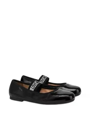 Moschino Logo-jacquard Ballerina Shoes