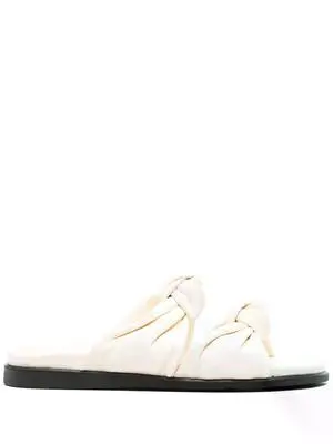 Dear Frances Tye Leather Sandals - Neutrals