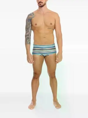 AMIR SLAMA Striped Swim Trunks