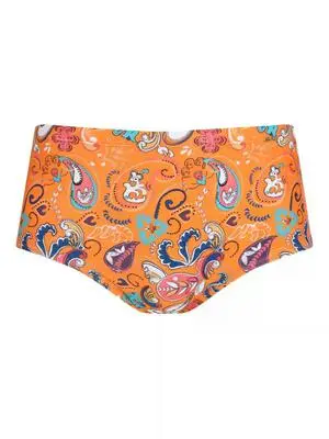 AMIR SLAMA Paisley-print Swim Trunks - Orange