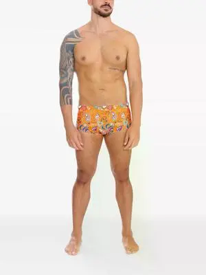 AMIR SLAMA Paisley-print Swim Trunks - Orange