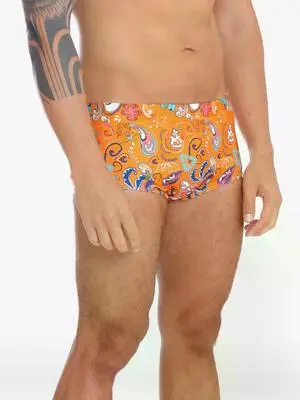 AMIR SLAMA Paisley-print Swim Trunks - Orange
