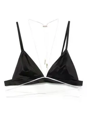 MAISON CLOSE Glow Triangle Bikini Top - Black