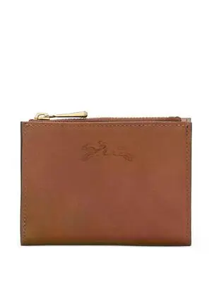 Longchamp Pure Leather Zip Wallet - Brown