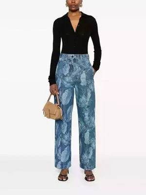 Fendi Sea Garden-print Jeans