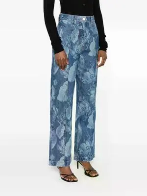 Fendi Sea Garden-print Jeans