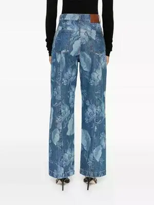 Fendi Sea Garden-print Jeans