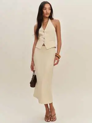 REFORMATION Hazen Linen Two Piece - Ivory