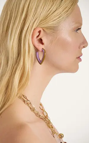 La DoubleJ Dew Bicolor Mini Earrings - Bicolor Lilac