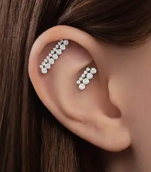 MARIA TASH Apsara Bar Stud Earring - Gold