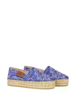 Etro Patterned-jacquard Espadrilles - Blue