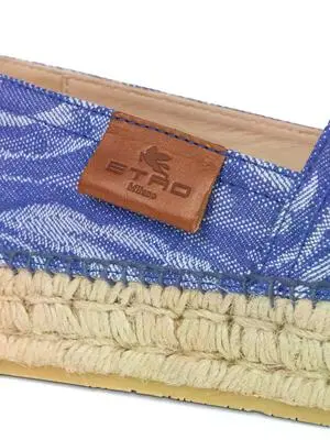 Etro Patterned-jacquard Espadrilles - Blue