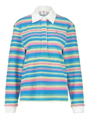 Casablanca Striped Polo Top